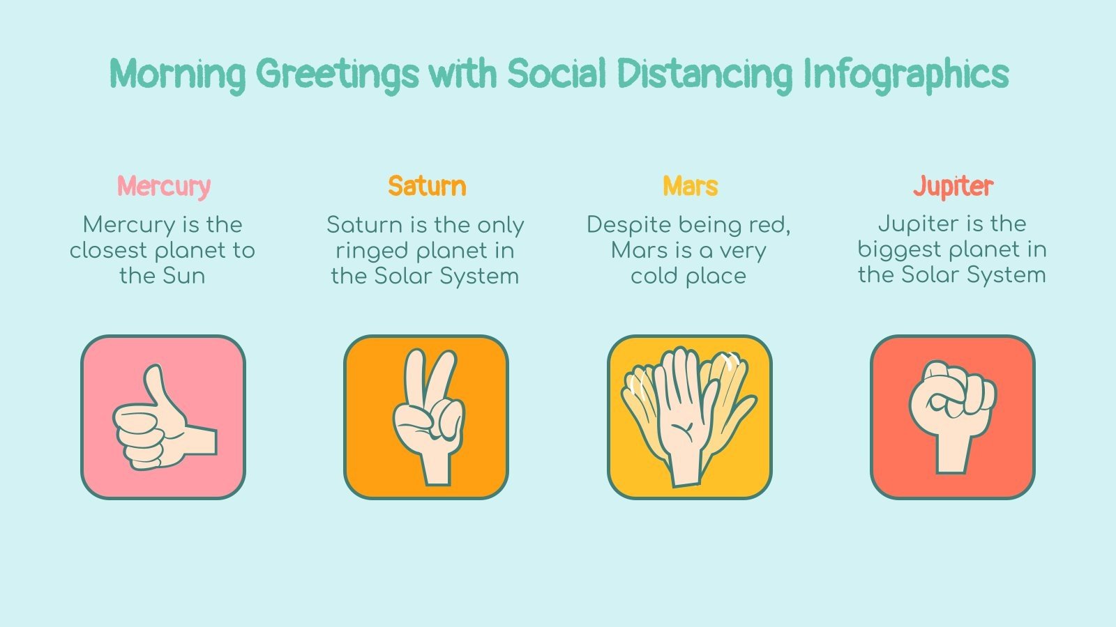 Greetings: Social Distancing Infographics | Google Slides
