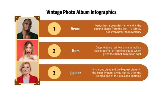Infográficos do álbum de fotos | Google Slides e PowerPoint