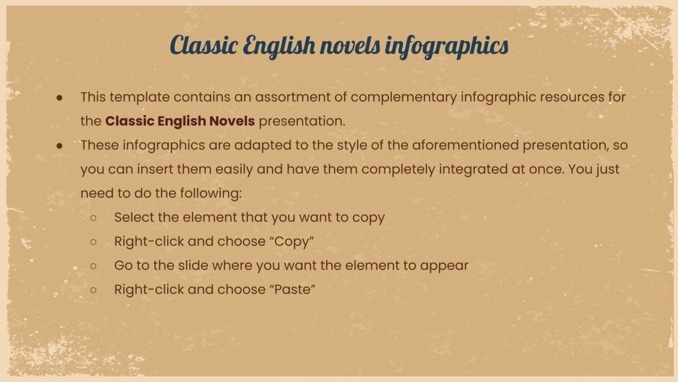 Classic English Novels Infographics | Google Slides & PPT