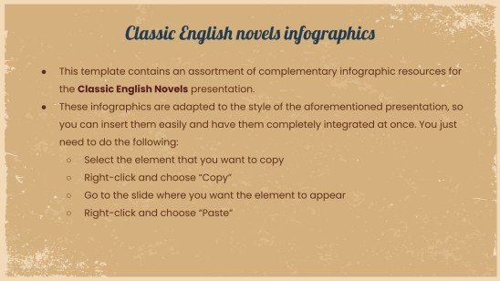 Classic English Novels Infographics | Google Slides & PPT
