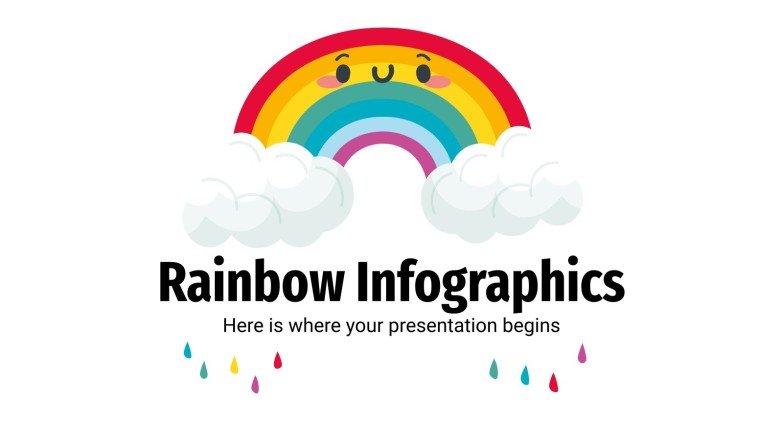 Plantillas gratis de estilo arcoíris para Google Slides y PPT