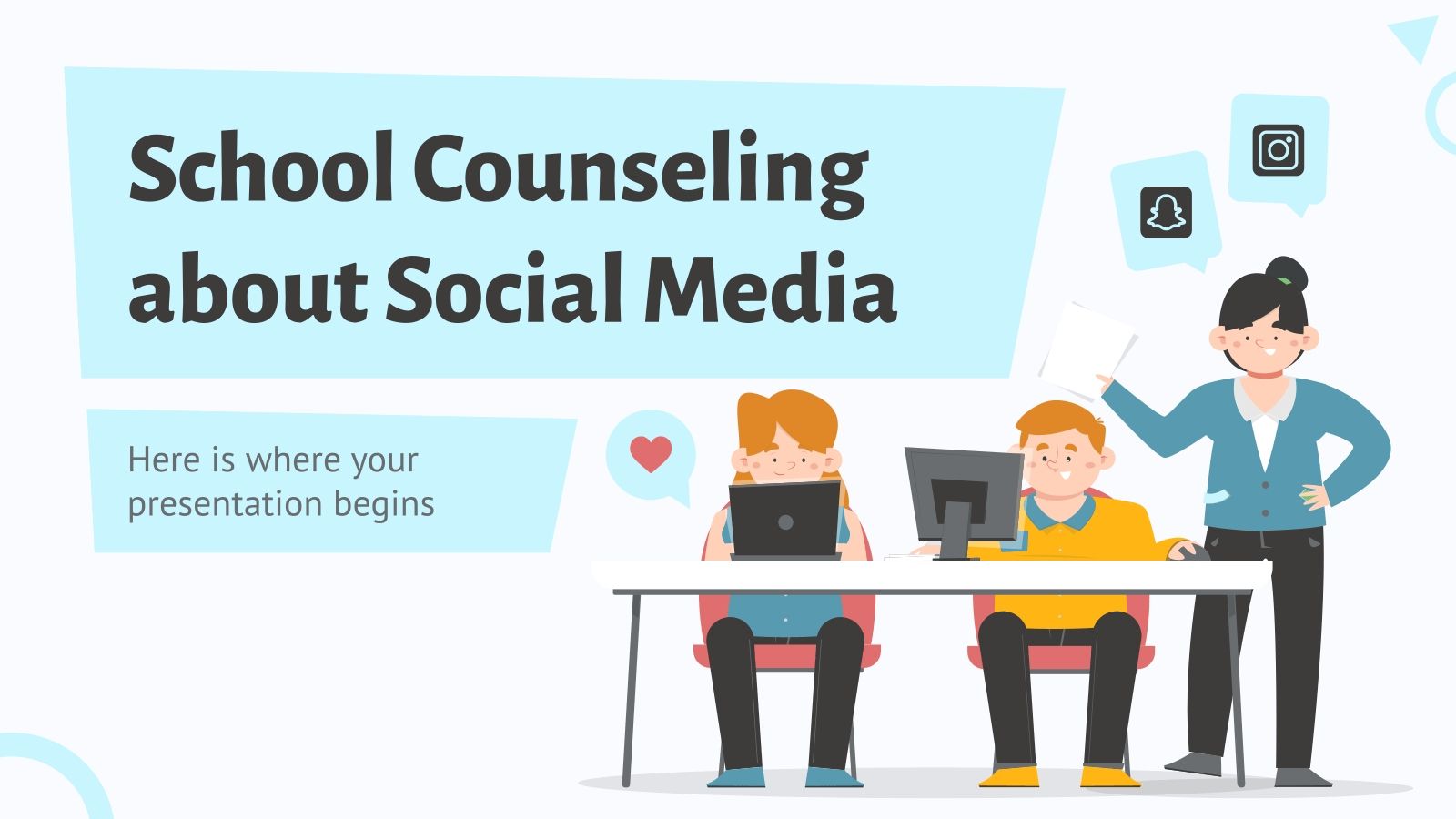 School Counseling About Social Media | Google Slides & PPT