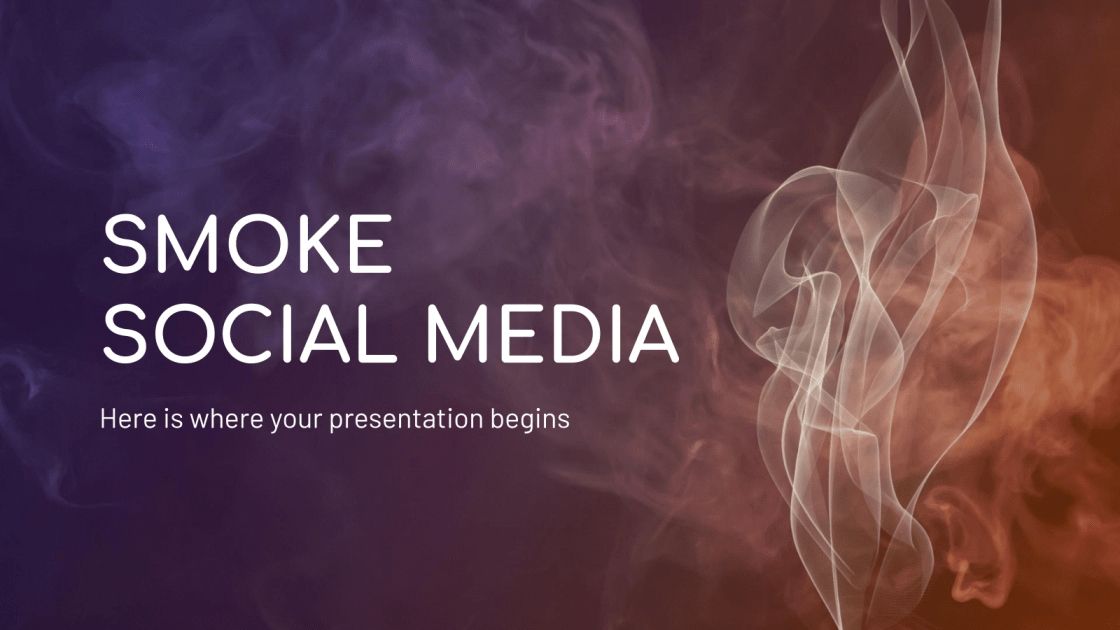 Free Google Slides & PowerPoint templates with smoke effect