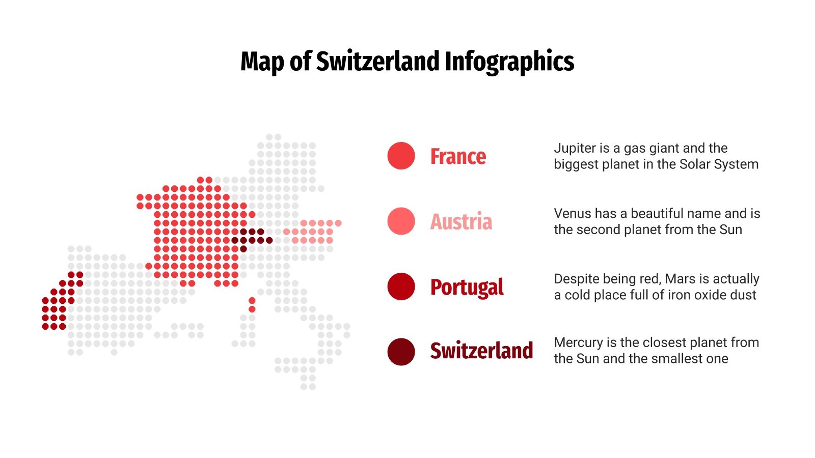 Switzerland map infographics | Google Slides & PPT theme
