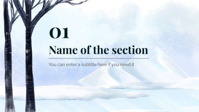 Snowy Mountains Minitheme | Google Slides & PPT