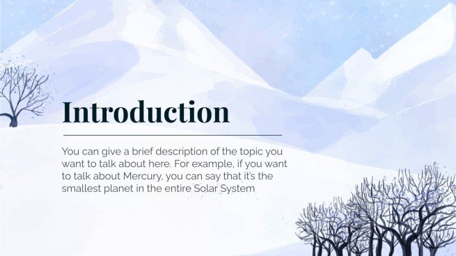 Snowy Mountains Minitheme | Google Slides & PPT