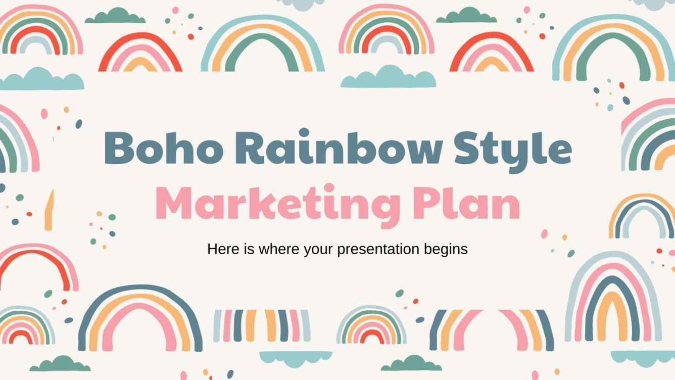 Plantillas gratis de estilo arcoíris para Google Slides y PPT