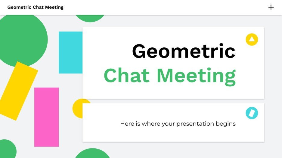 Geometric Chat Meeting | Google Slides & PowerPoint