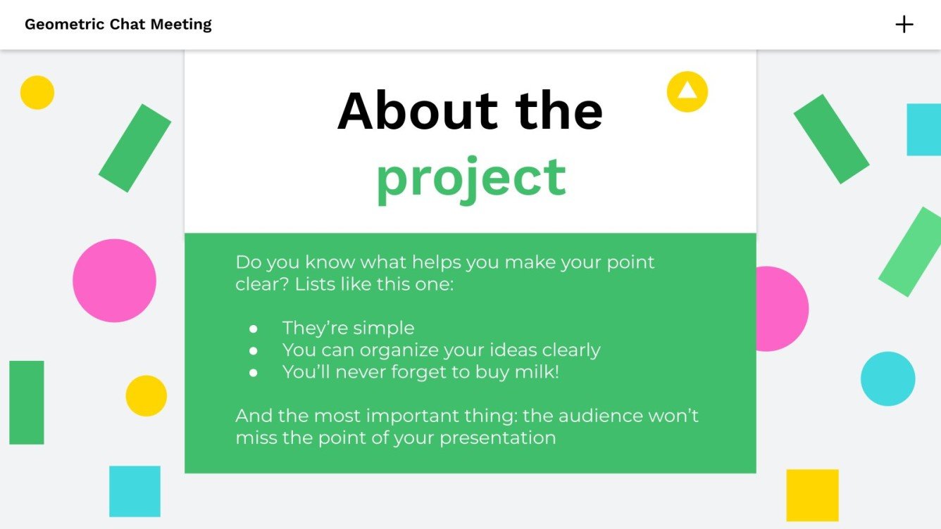 Geometric Chat Meeting | Google Slides & PowerPoint