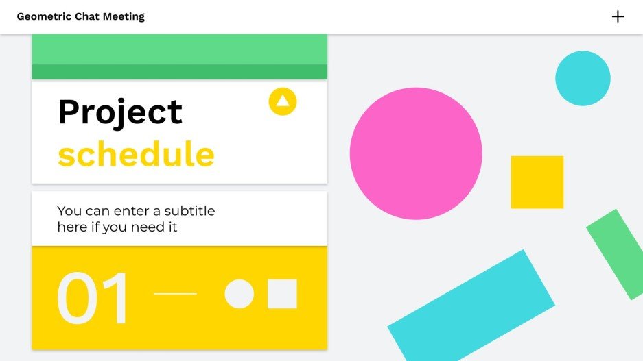 Geometric Chat Meeting | Google Slides & PowerPoint