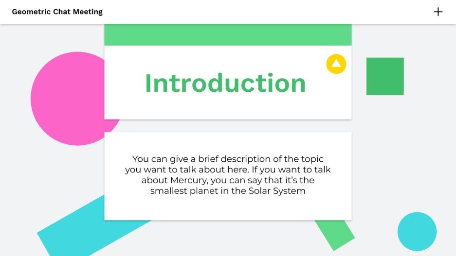 Geometric Chat Meeting | Google Slides & PowerPoint