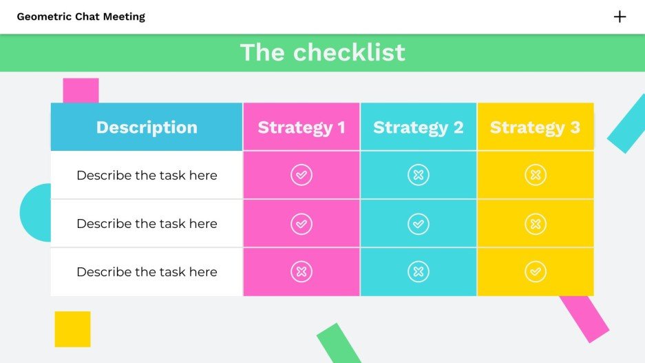 Geometric Chat Meeting | Google Slides & PowerPoint
