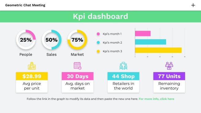 Geometric Chat Meeting | Google Slides & PowerPoint