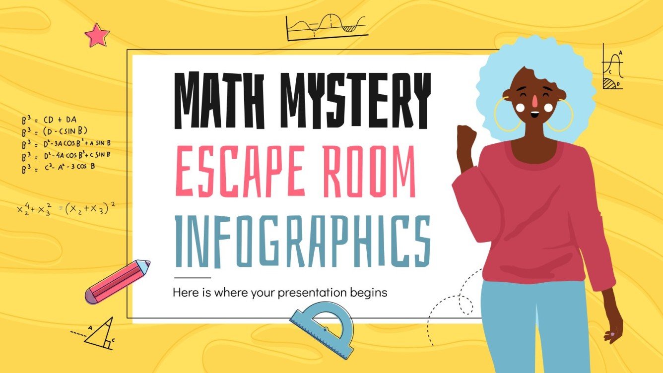 Infografiken Mathe Mysterium Escape Room | Google Slides