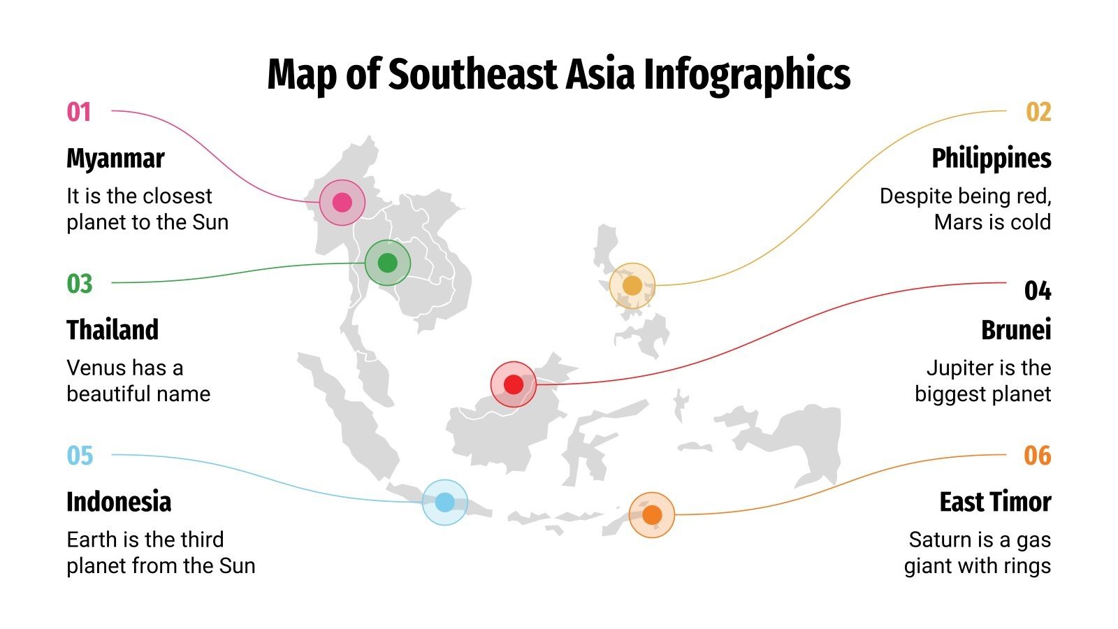 Map of Southeast Asia Infographics | Google Slides & PPT