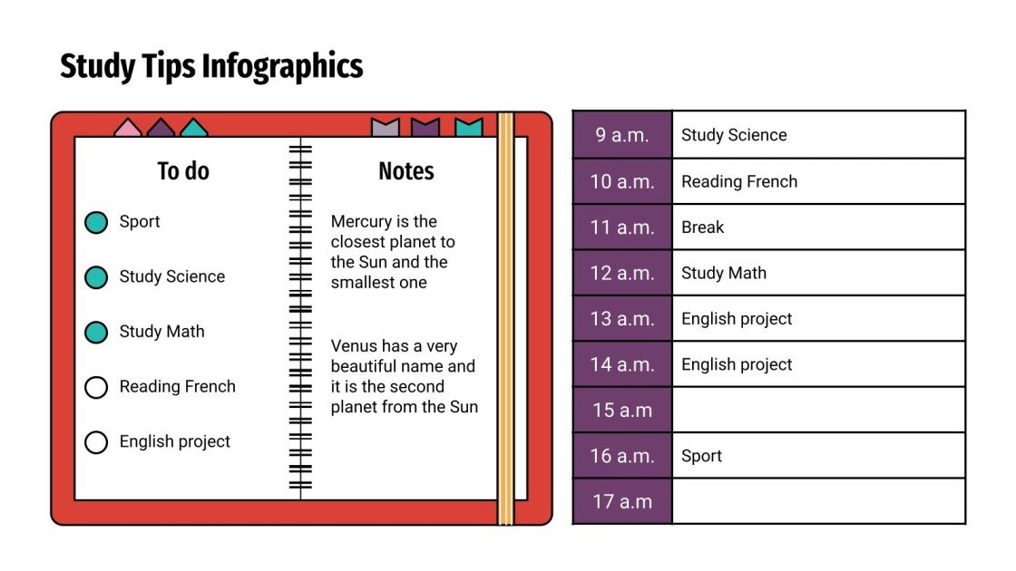 Study Tips Infographics | Google Slides & PowerPoint