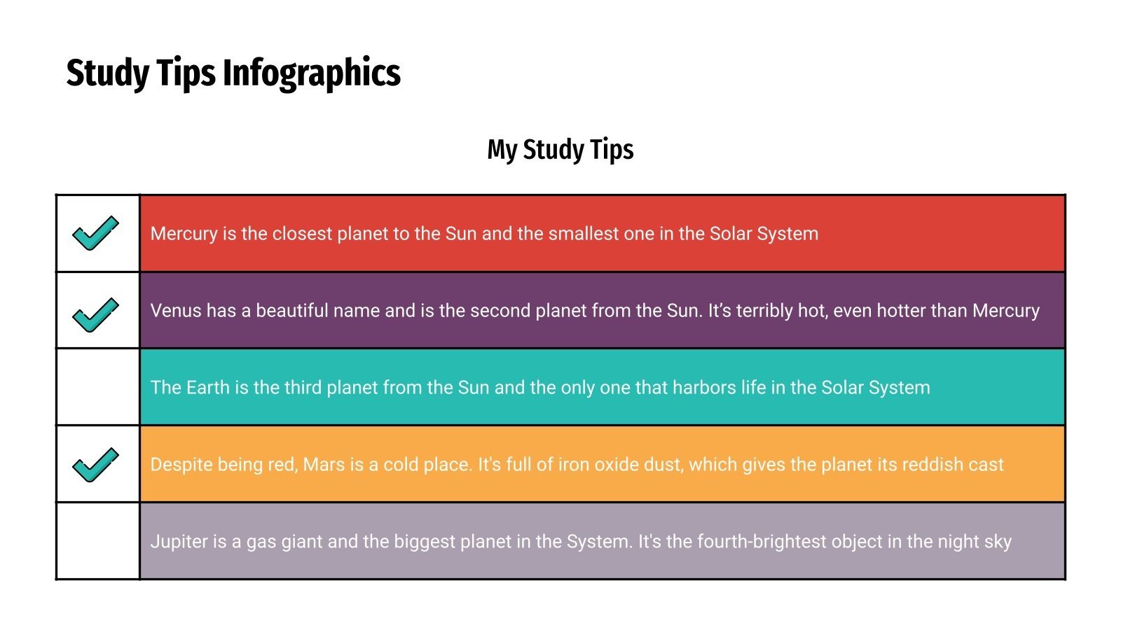 Study Tips Infographics | Google Slides & PowerPoint