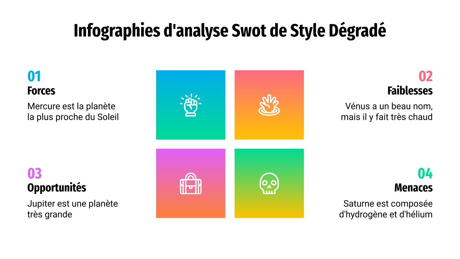 Gradient Style SWOT Analysis Infographics | Google Slides