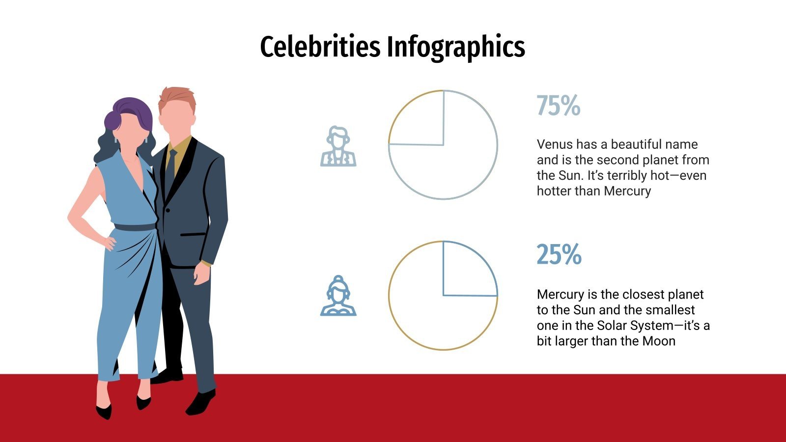 Celebrities Infographics | Google Slides and PPT template