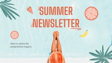 Summer Newsletter Google Slides theme and PPT template