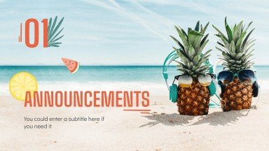 Summer Newsletter Google Slides theme and PPT template