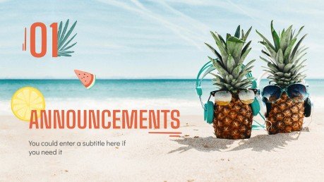 Summer Newsletter Google Slides theme and PPT template