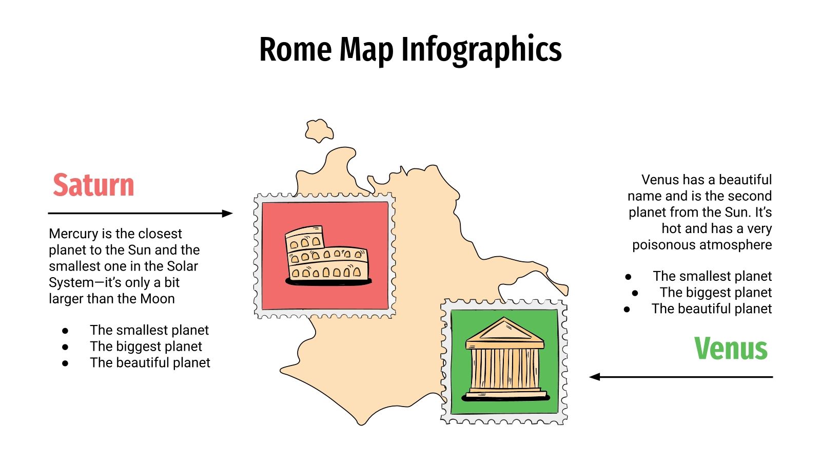 Landkarte von Rom Infografiken | Google Slides & PowerPoint