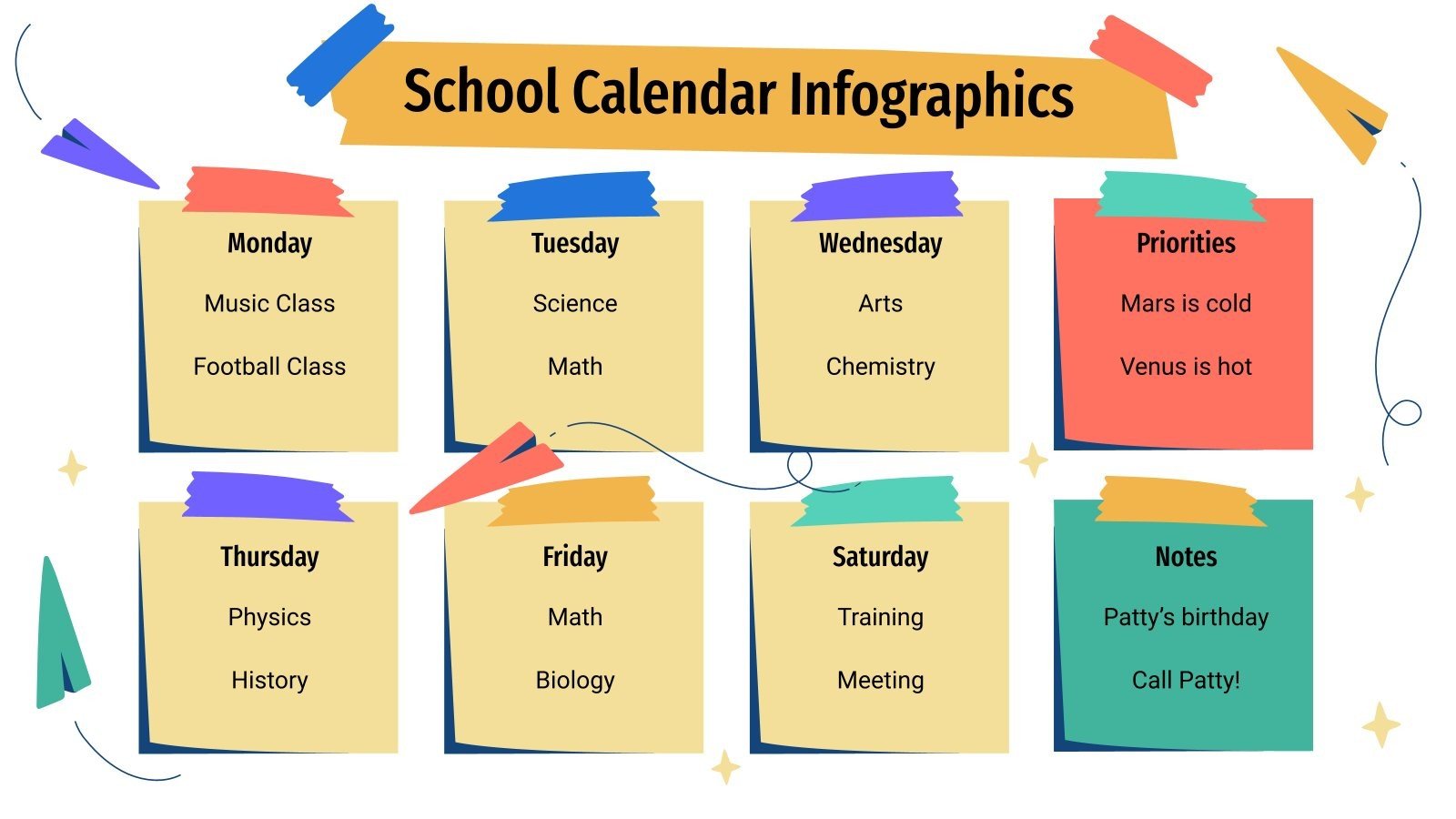 School Calendar Infographics | Google Slides & PowerPoint