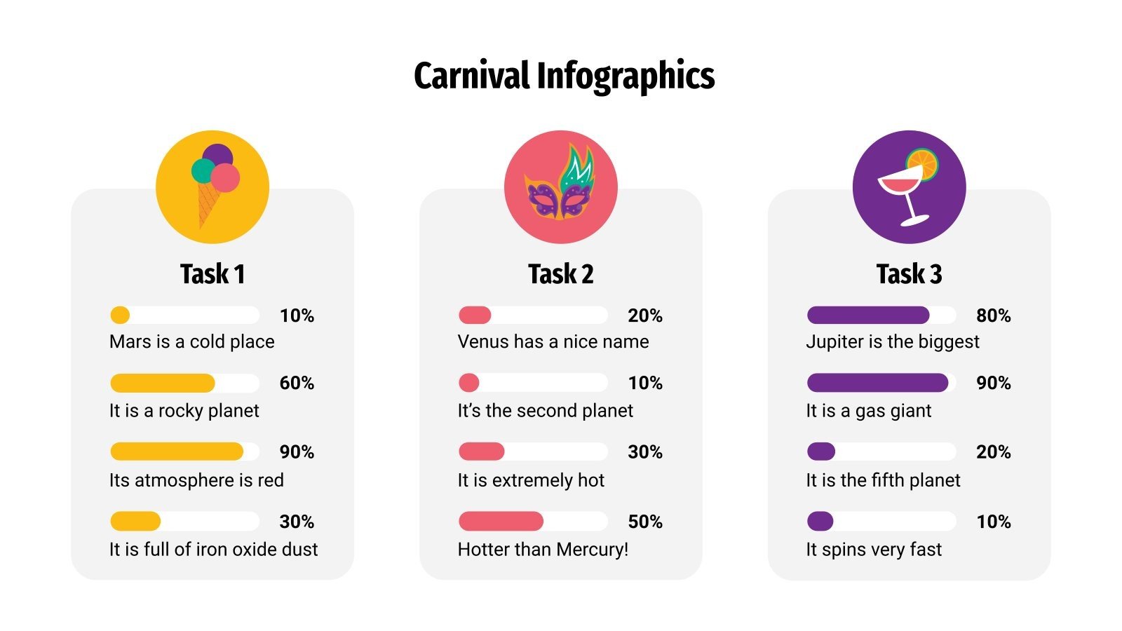 Infográficos do Carnaval | Google Slides e PowerPoint