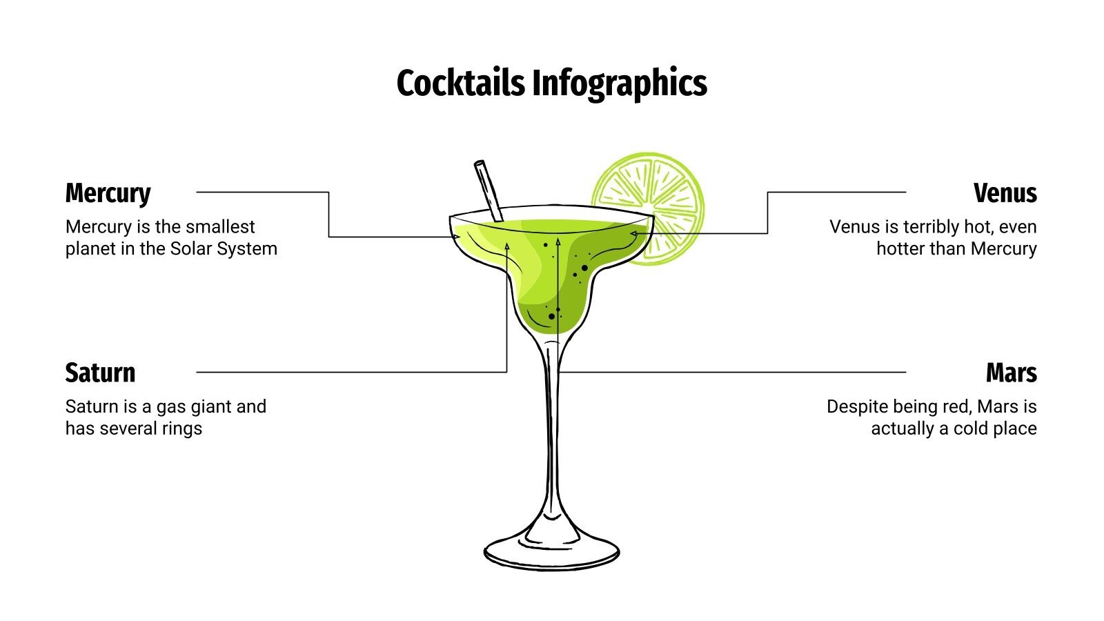 Cocktails Infographics | Google Slides and PowerPoint template