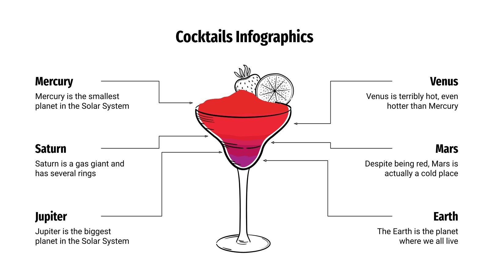 Cocktails Infographics | Google Slides and PowerPoint template