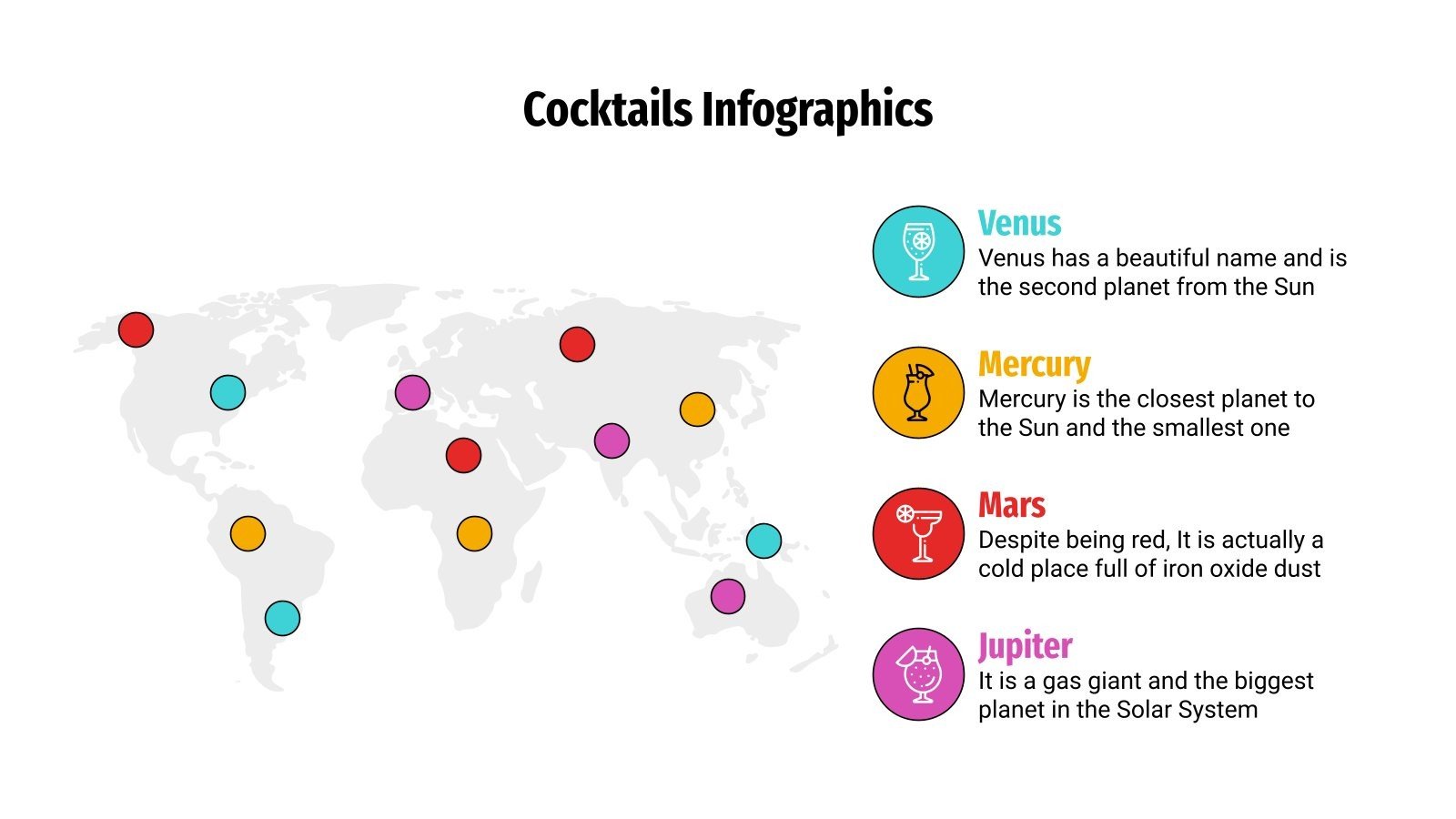Cocktails Infographics | Google Slides and PowerPoint template