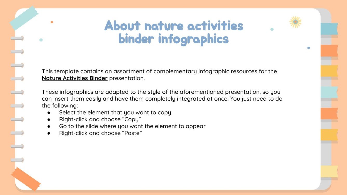 Nature Activities Binder Infographics | Google Slides & PPT