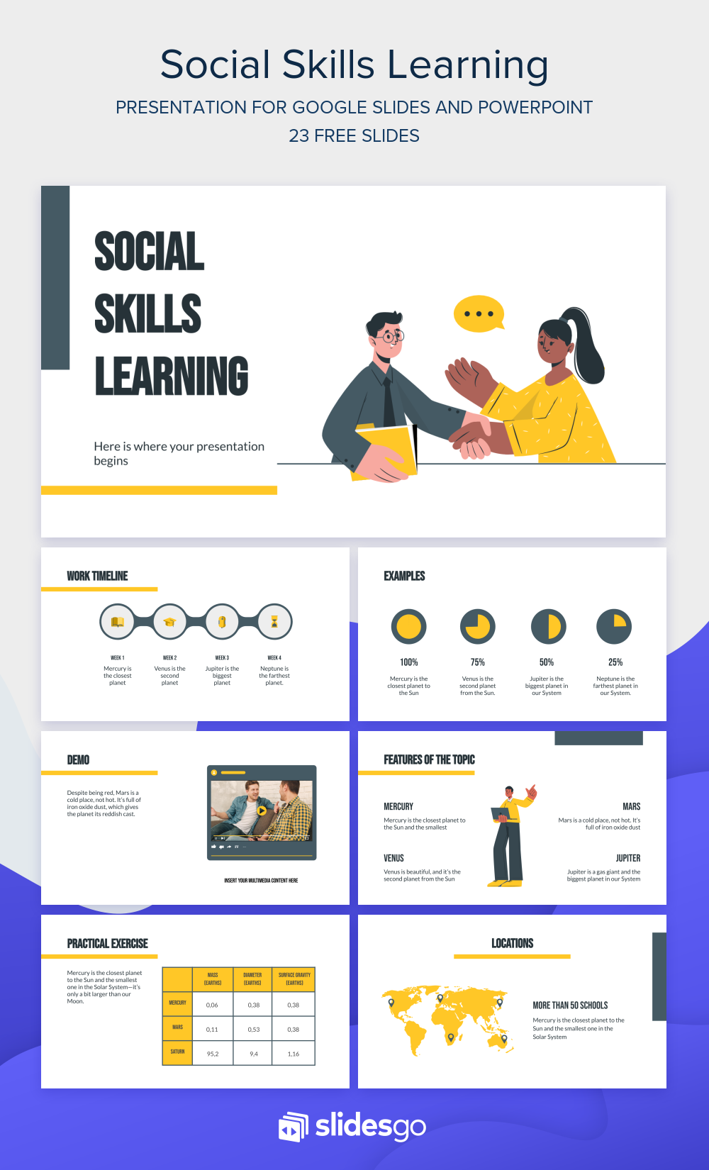 Social Skills Learning | Google Slides & PowerPoint template