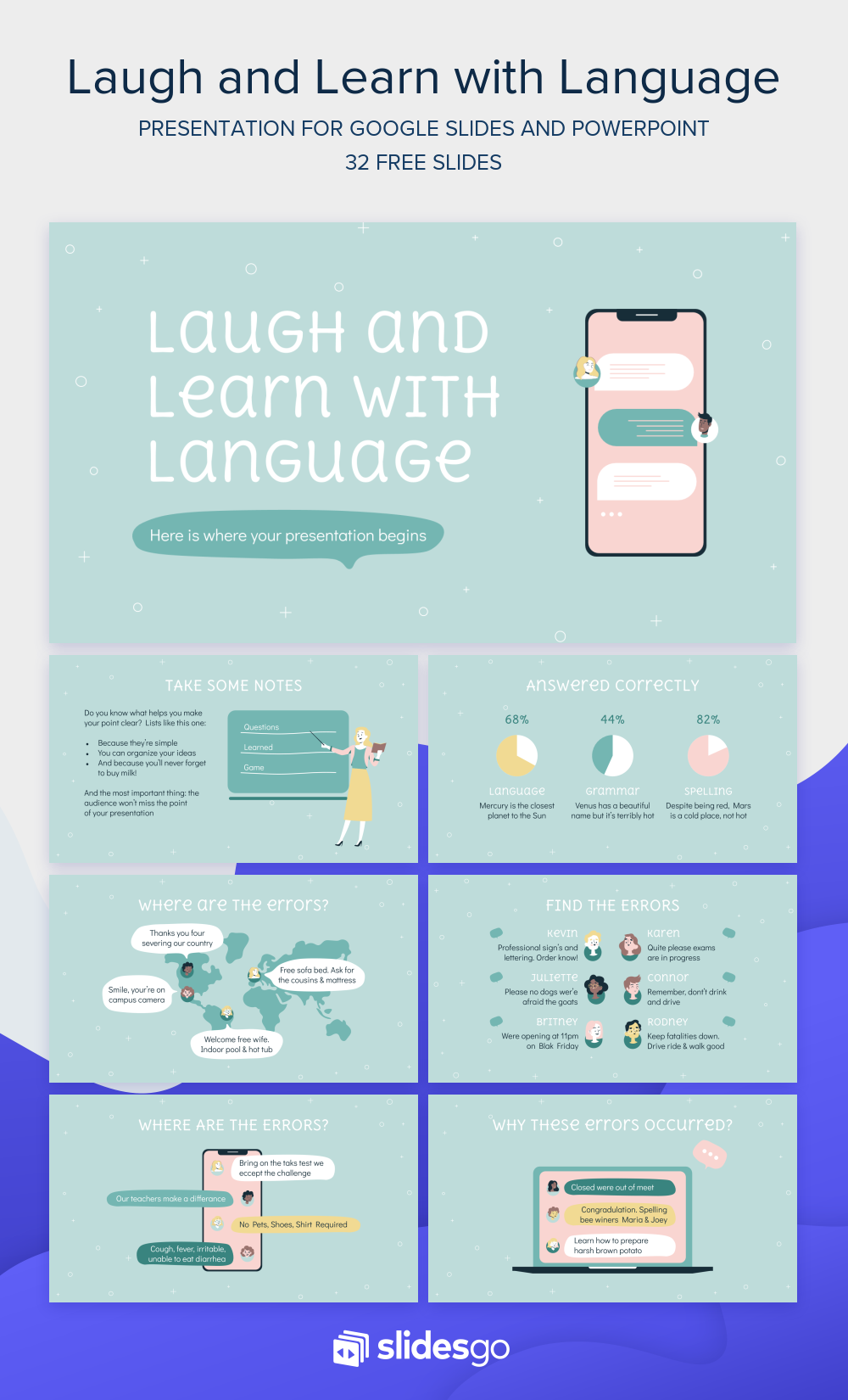 Laugh and Learn with Language | Google Slides and PPT template