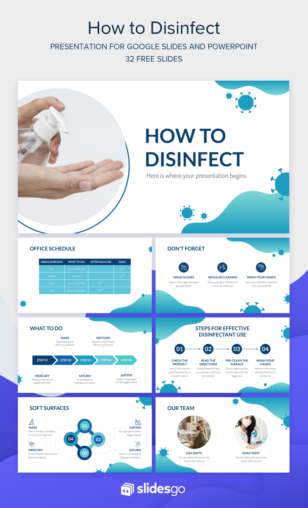 How to Disinfect | Google Slides & PowerPoint template