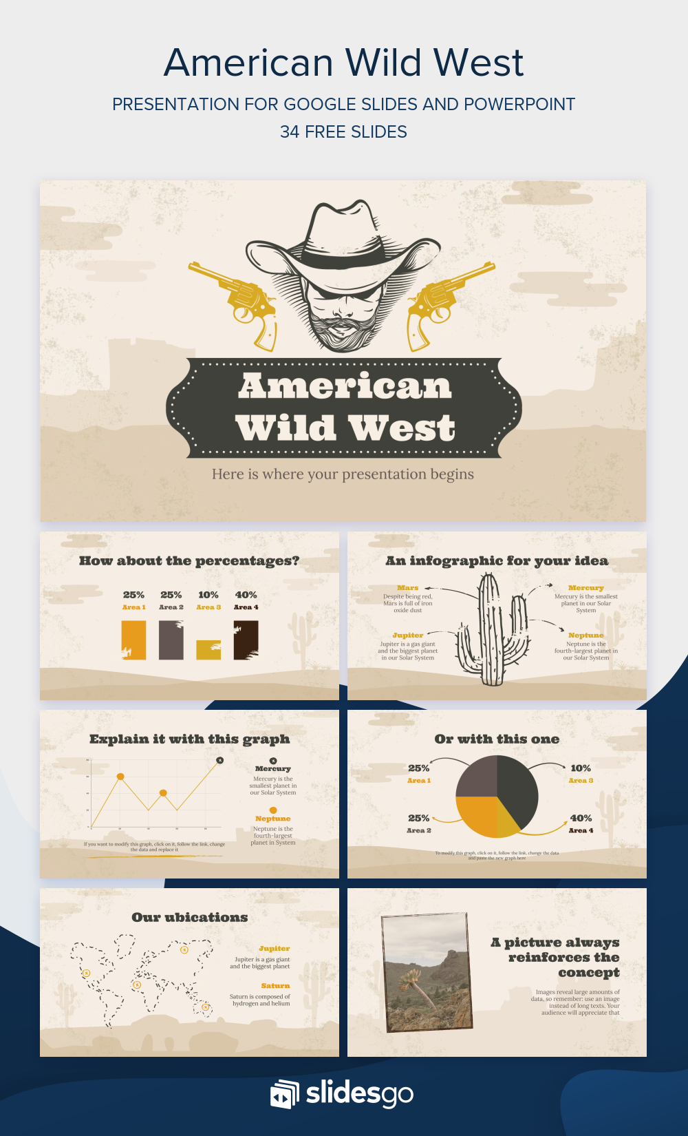 American Wild West | Google Slides & PPT template