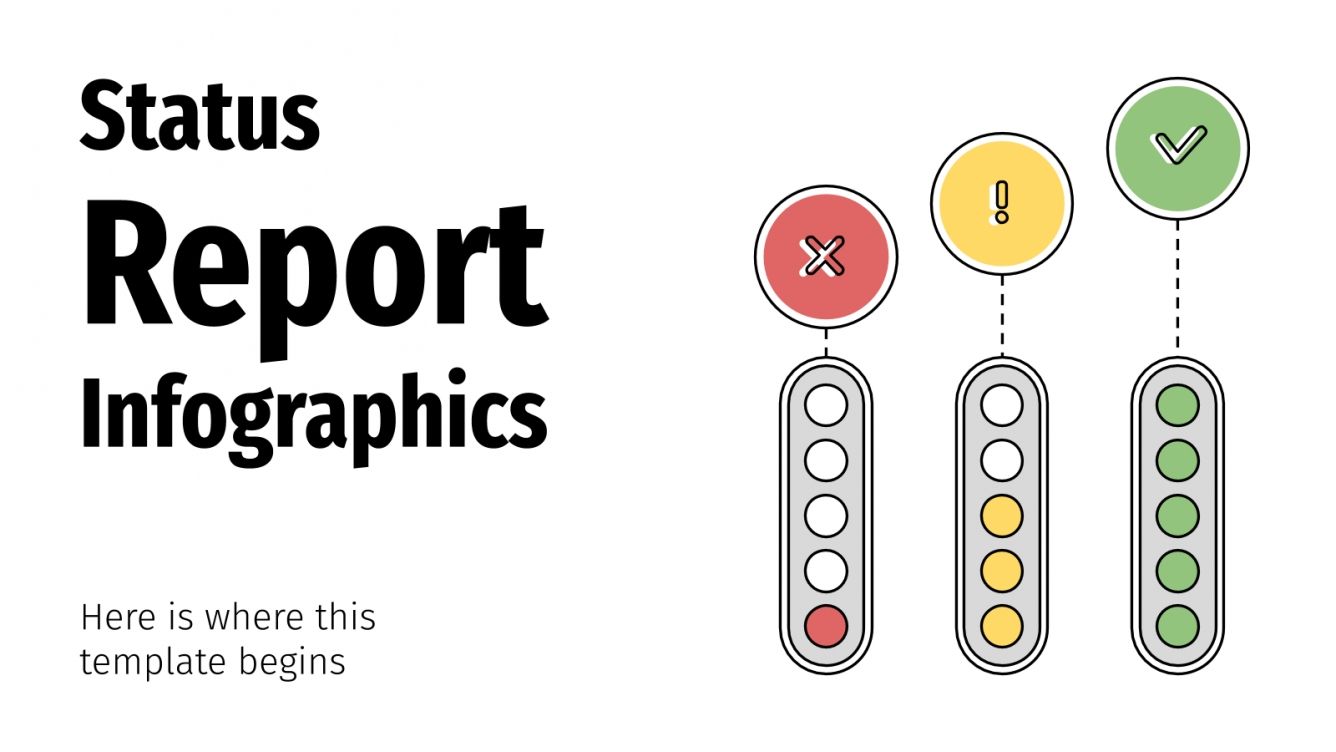 Free Status Report Infographics for Google Slides and PowerPoint