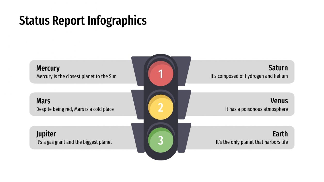Free Status Report Infographics for Google Slides and PowerPoint
