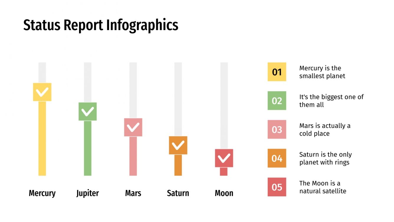 Free Status Report Infographics for Google Slides and PowerPoint