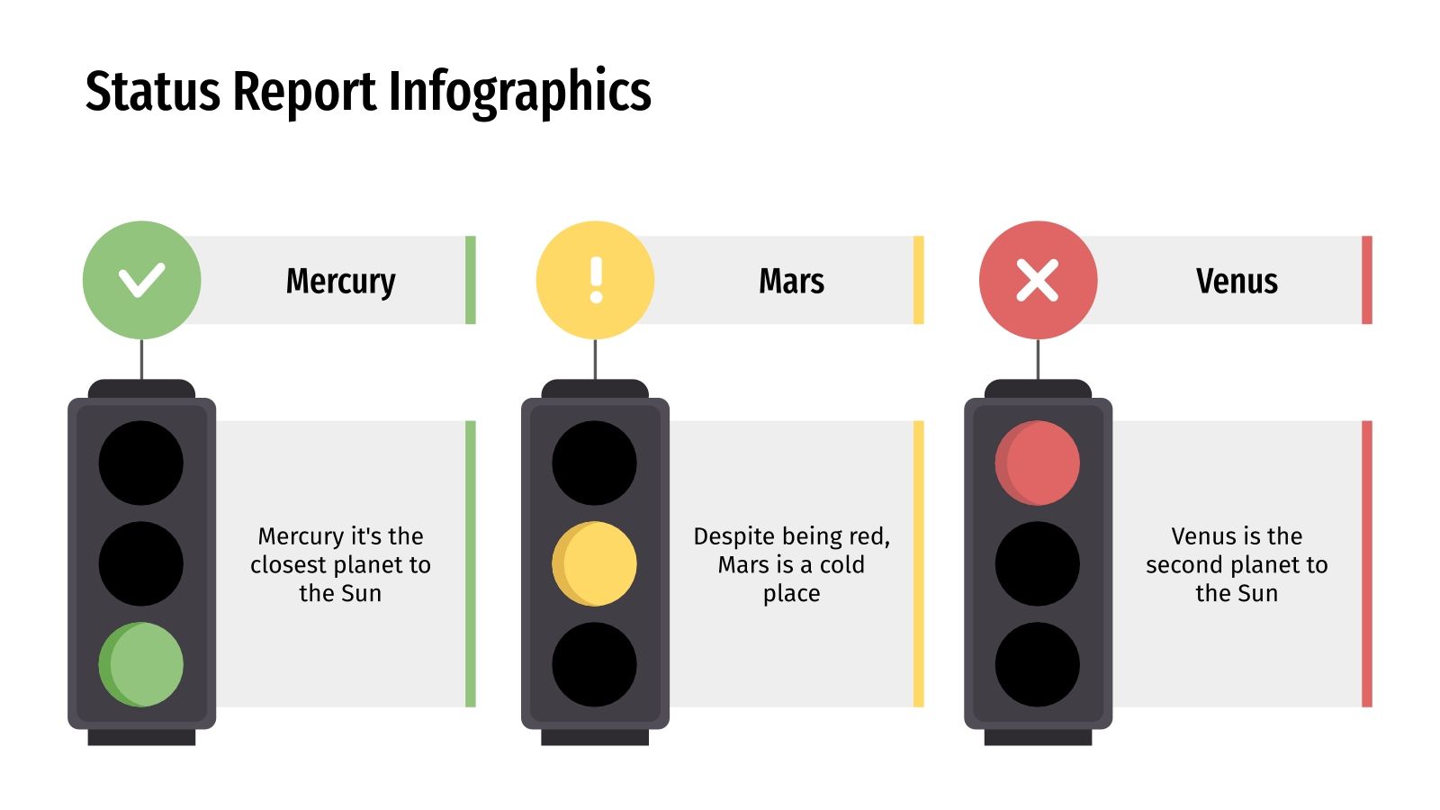 Free Status Report Infographics for Google Slides and PowerPoint