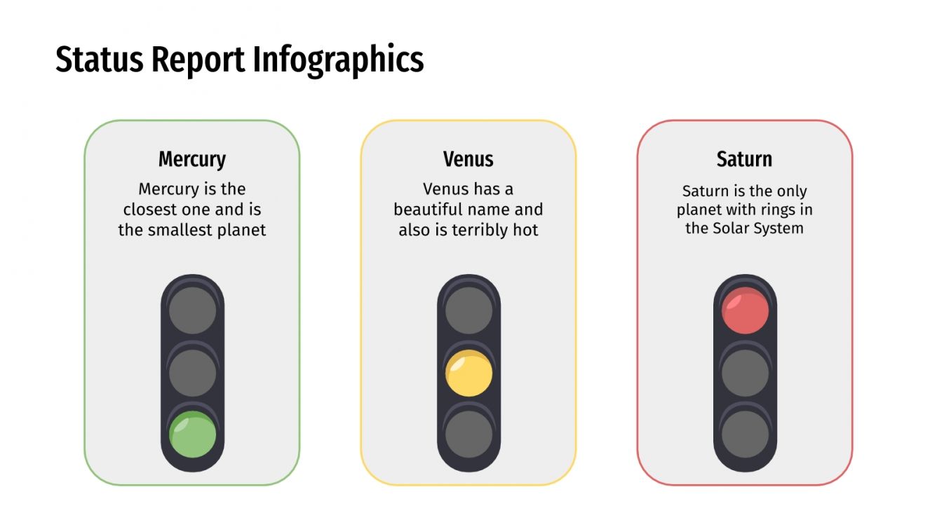 Free Status Report Infographics for Google Slides and PowerPoint