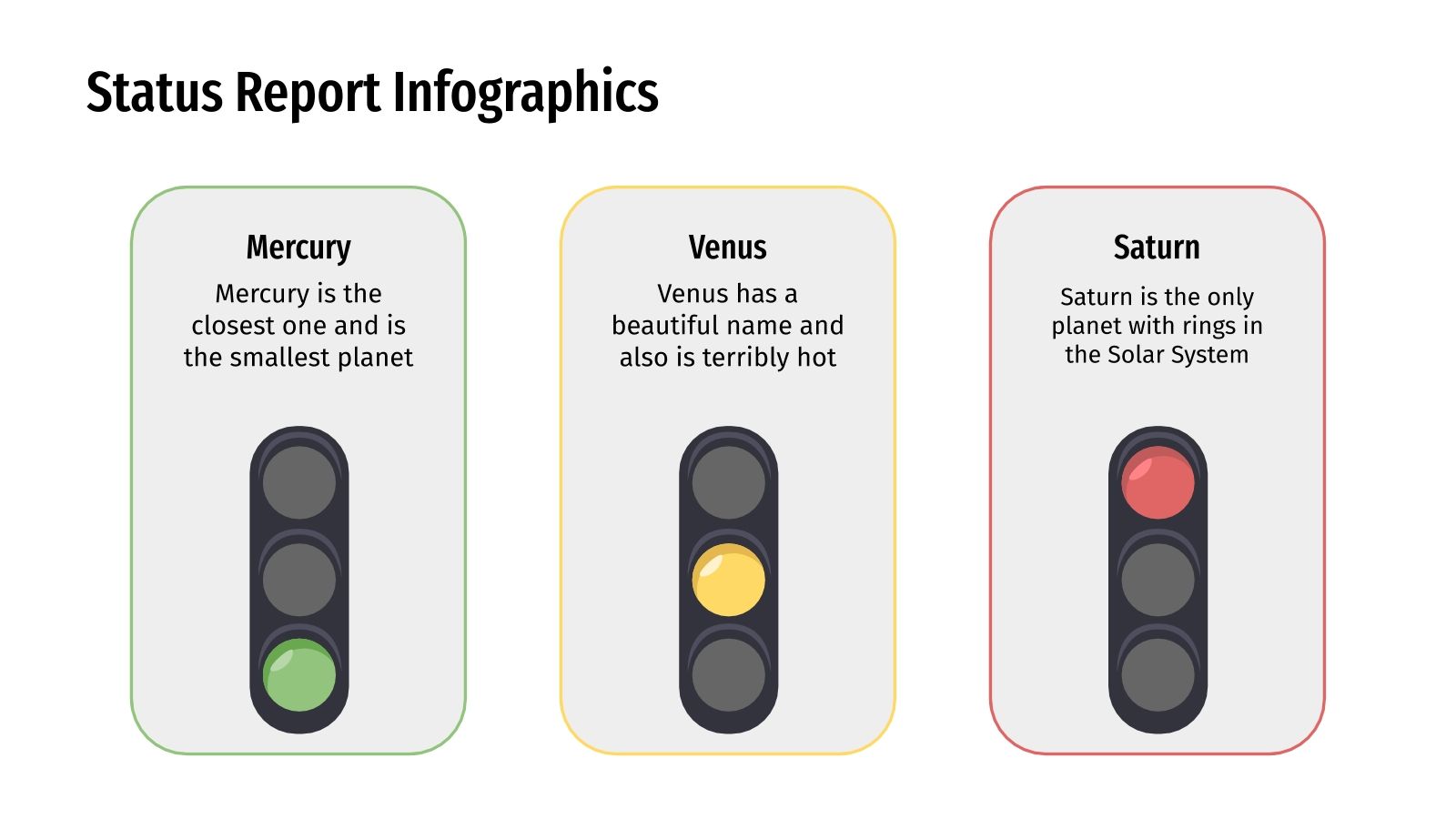 Stop Light Status Report Template