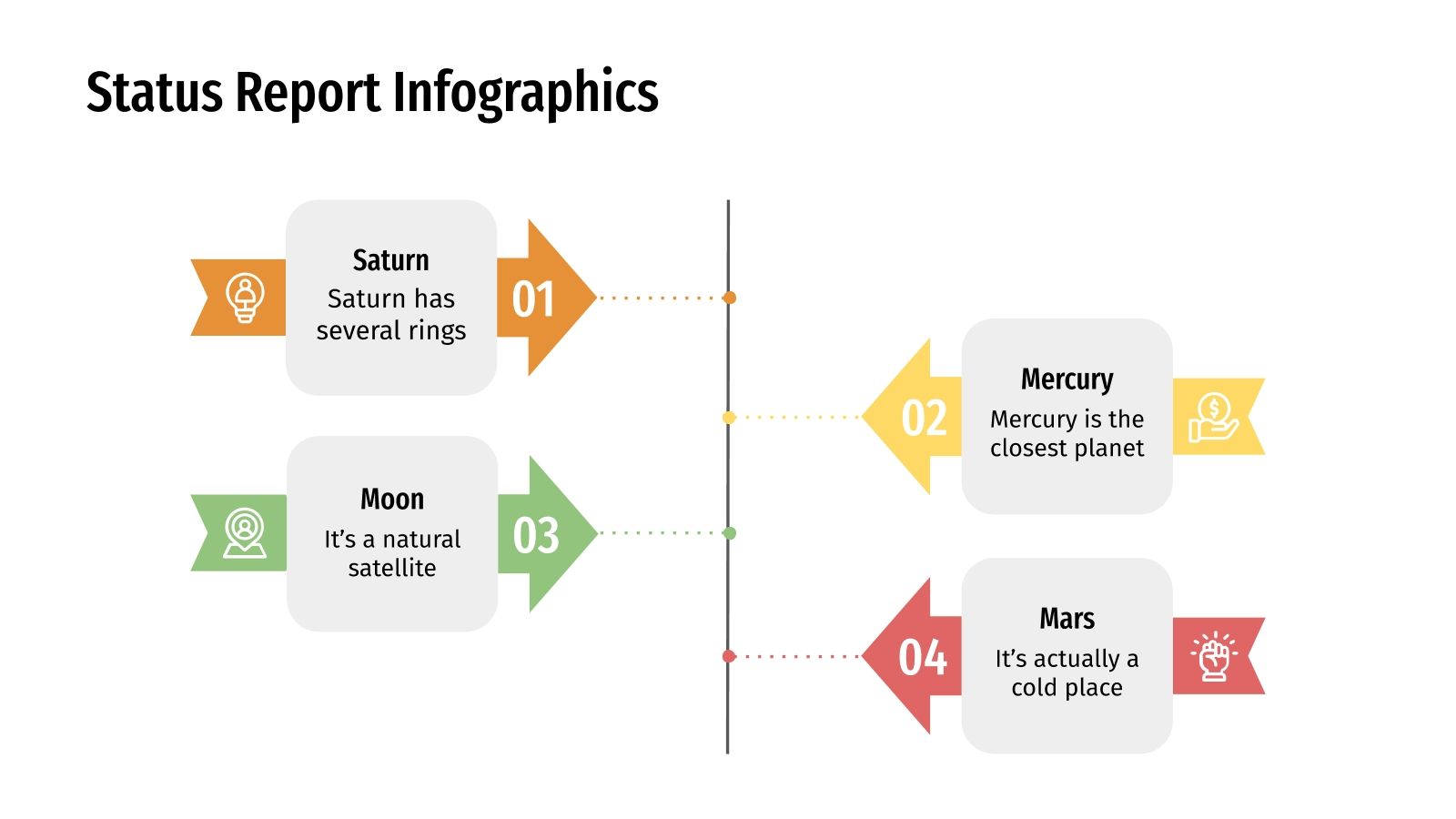Free Status Report Infographics for Google Slides and PowerPoint