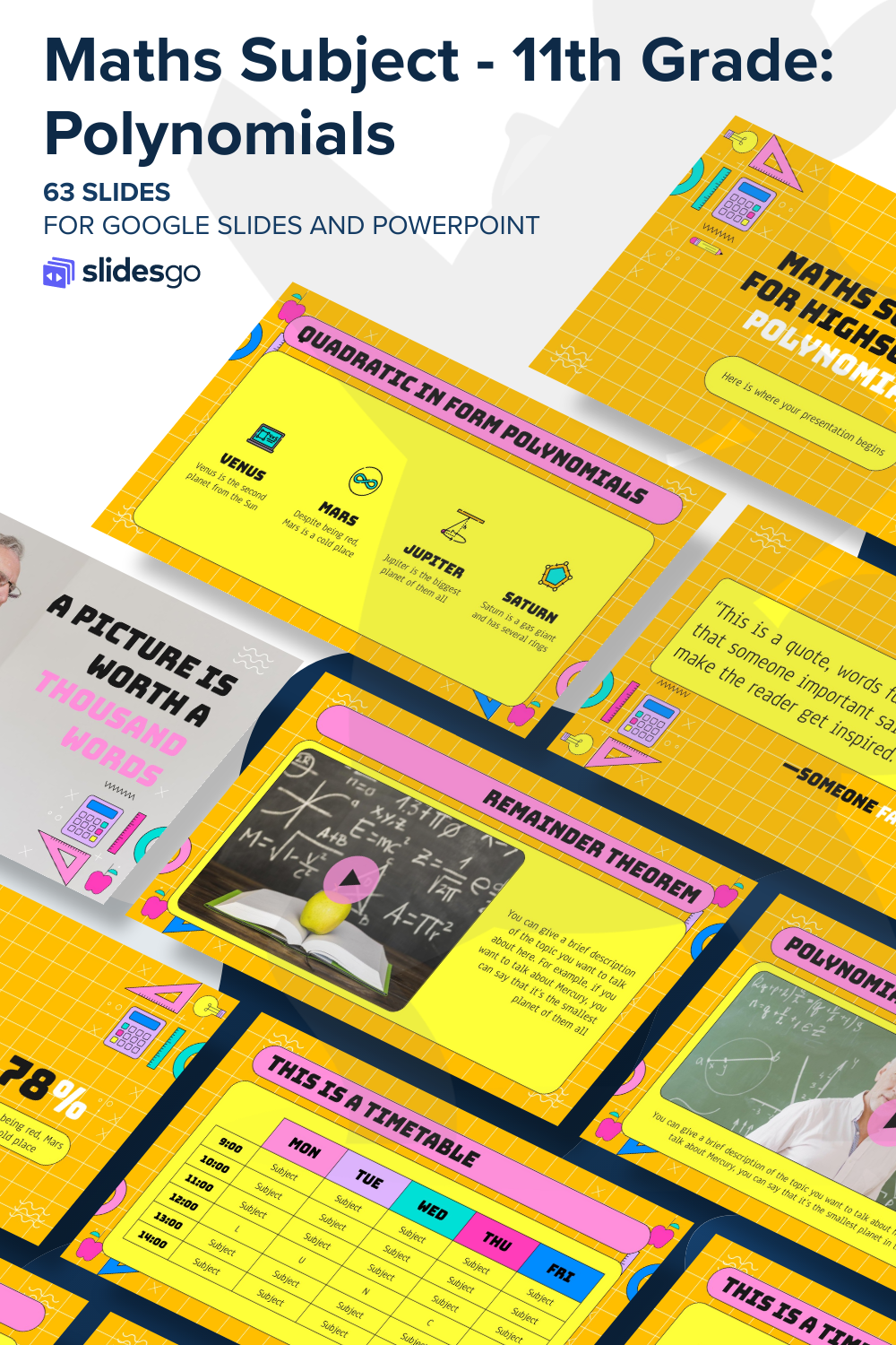 Maths For 11th Grade Polynomials Google Slides PPT Maths For 11th Grade Polynomials Google Slides PPT