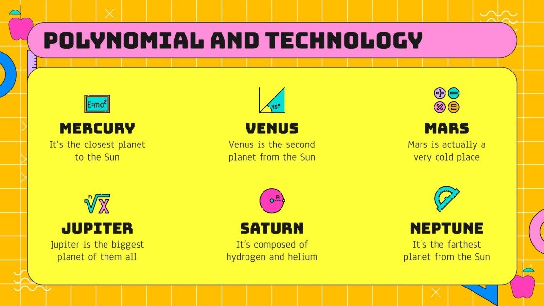 Maths for 11th Grade: Polynomials | Google Slides & PPT