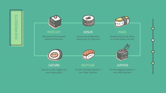 Kawaii Sushi Company Google Slides and PowerPoint Template