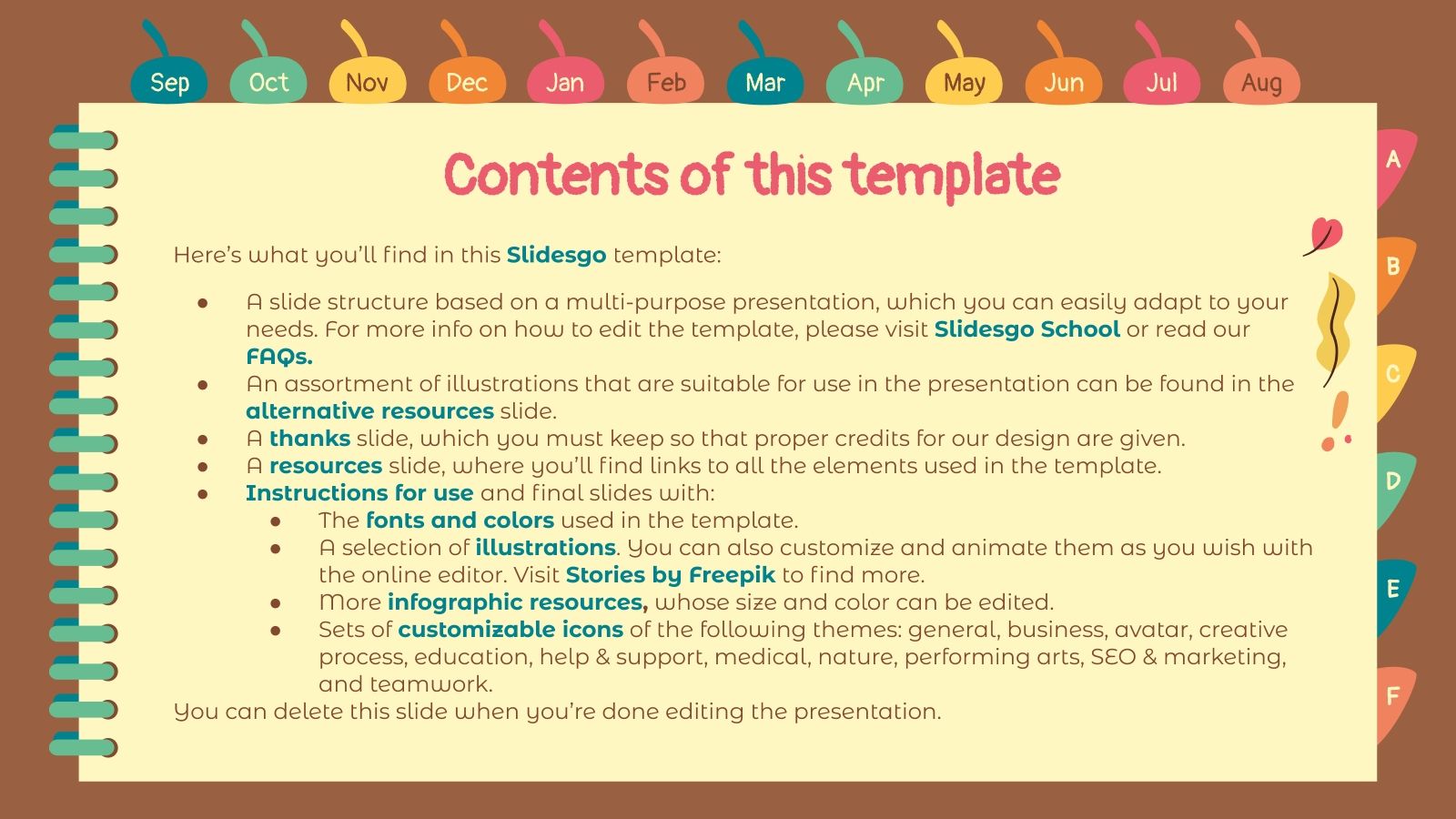 Forest Animals Planner Google Slides & PowerPoint template