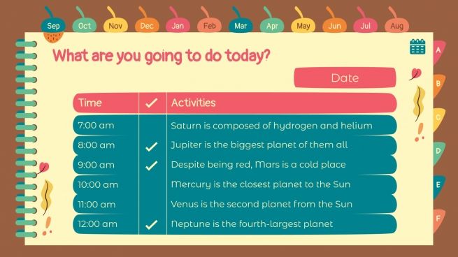 Forest Animals Planner Google Slides & PowerPoint template