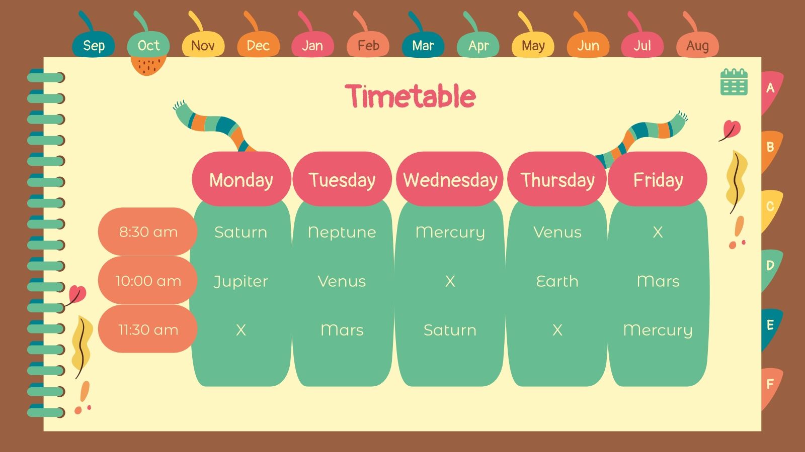 Forest Animals Planner Google Slides & PowerPoint template